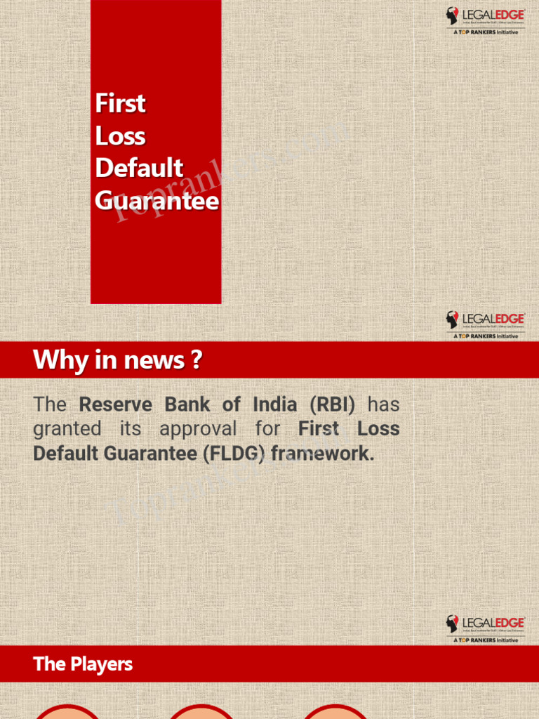 First Loss Default Guarantee5395133 | PDF | Reserve Bank Of India | Loans