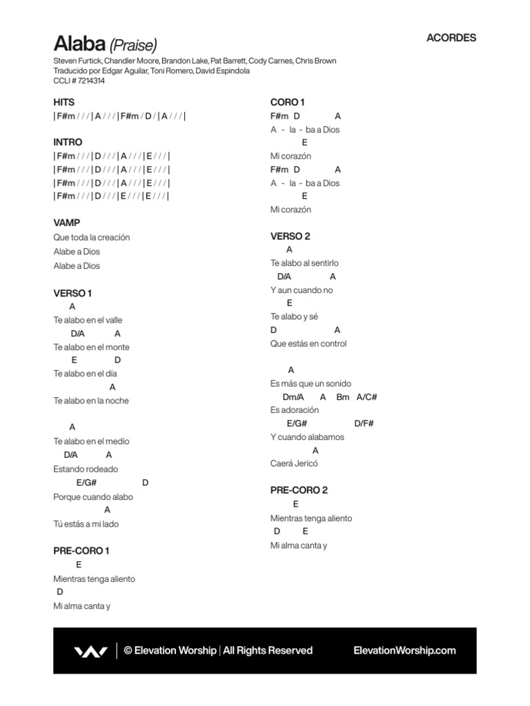 1709137384-Elevationworship Alaba Acordes | PDF