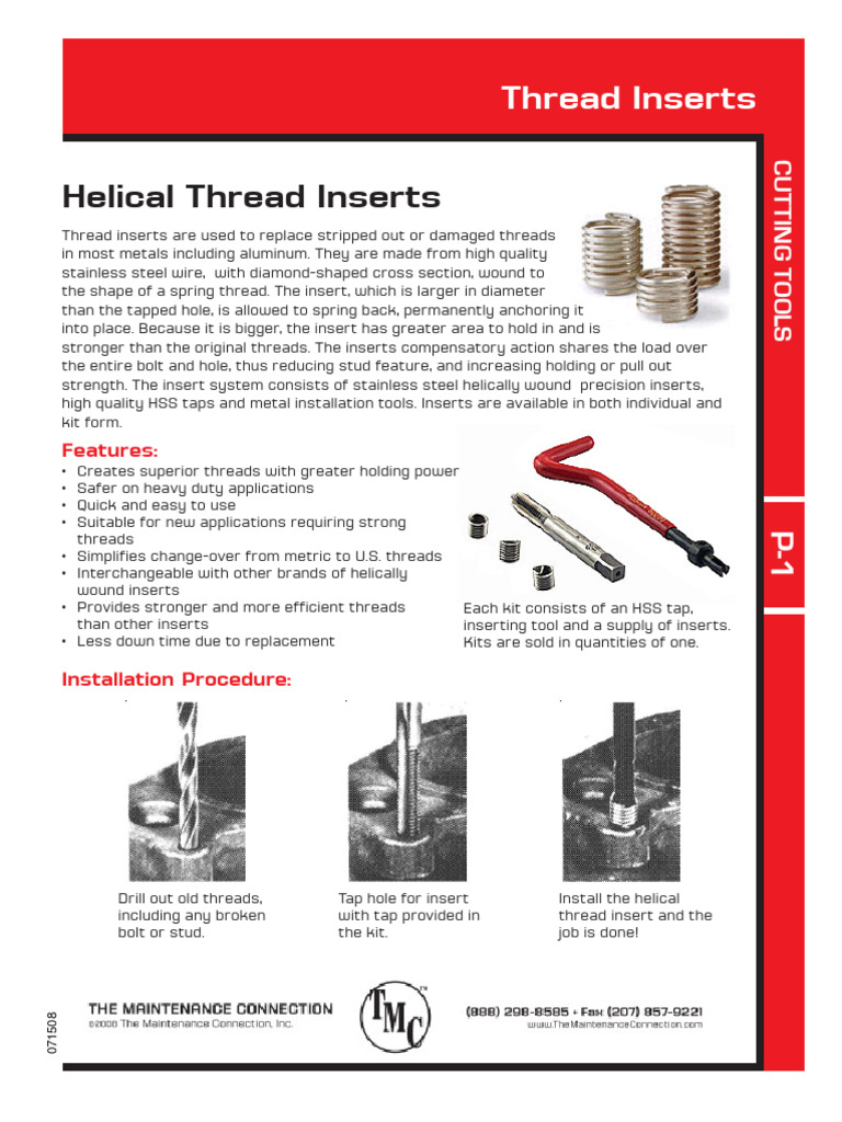 TMC 2009 Cutting Tools Web | PDF | Drilling | Screw