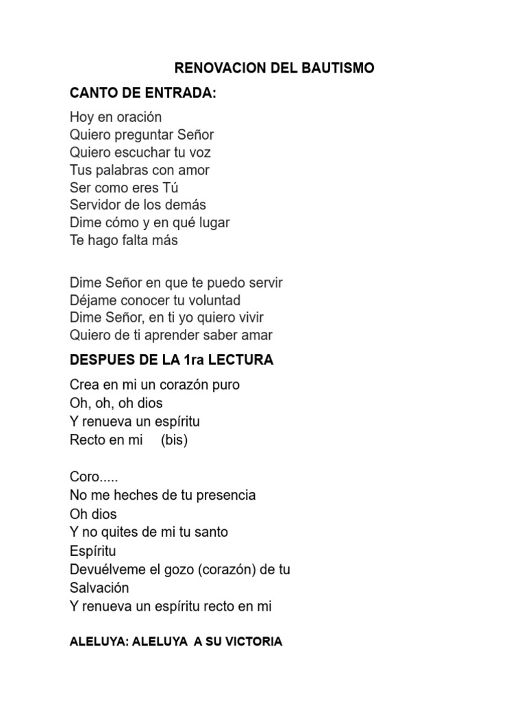 Cantos Dia Sabado Pdf Amor Oración