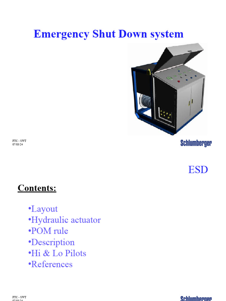 Emergency Shut Down System Overview | PDF | Valve | Mechanical Engineering