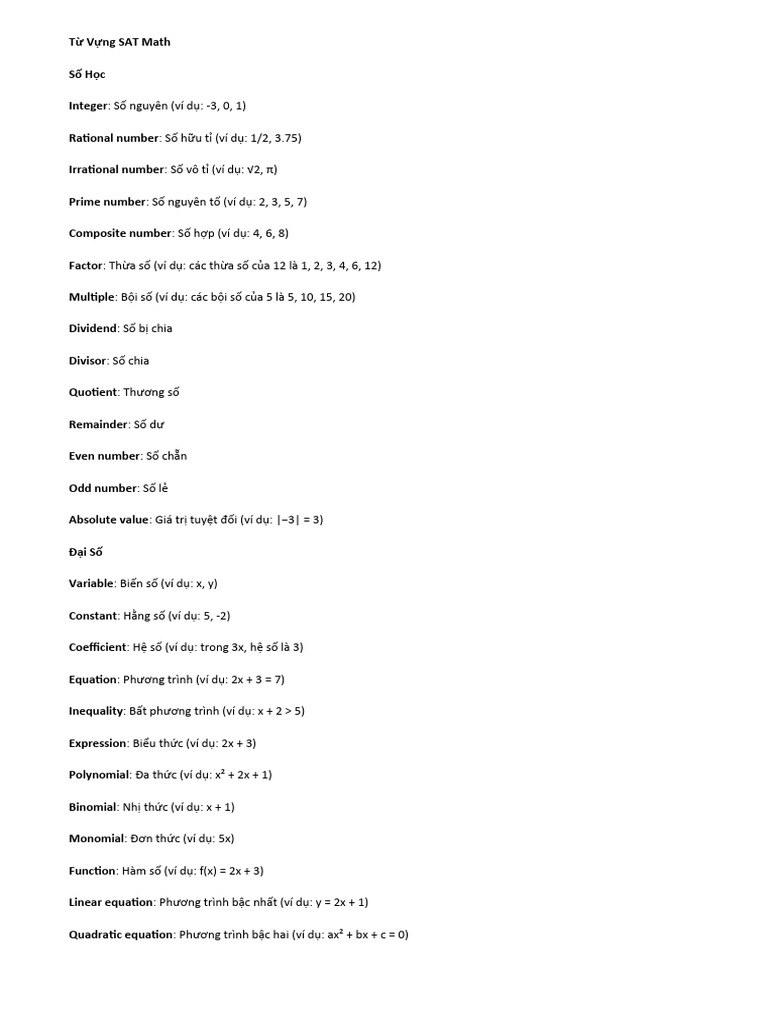 T V NG Sat Math | PDF