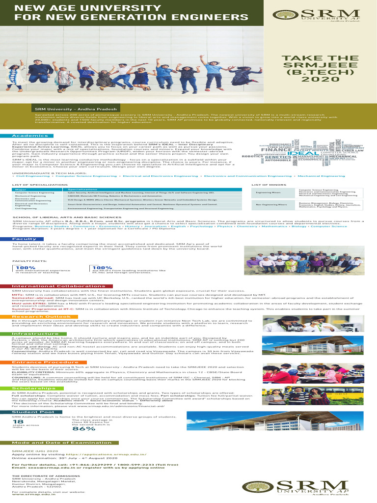 SRMAP SEAS Brochure 2020 Compressed | PDF | Engineering | Mechanical ...