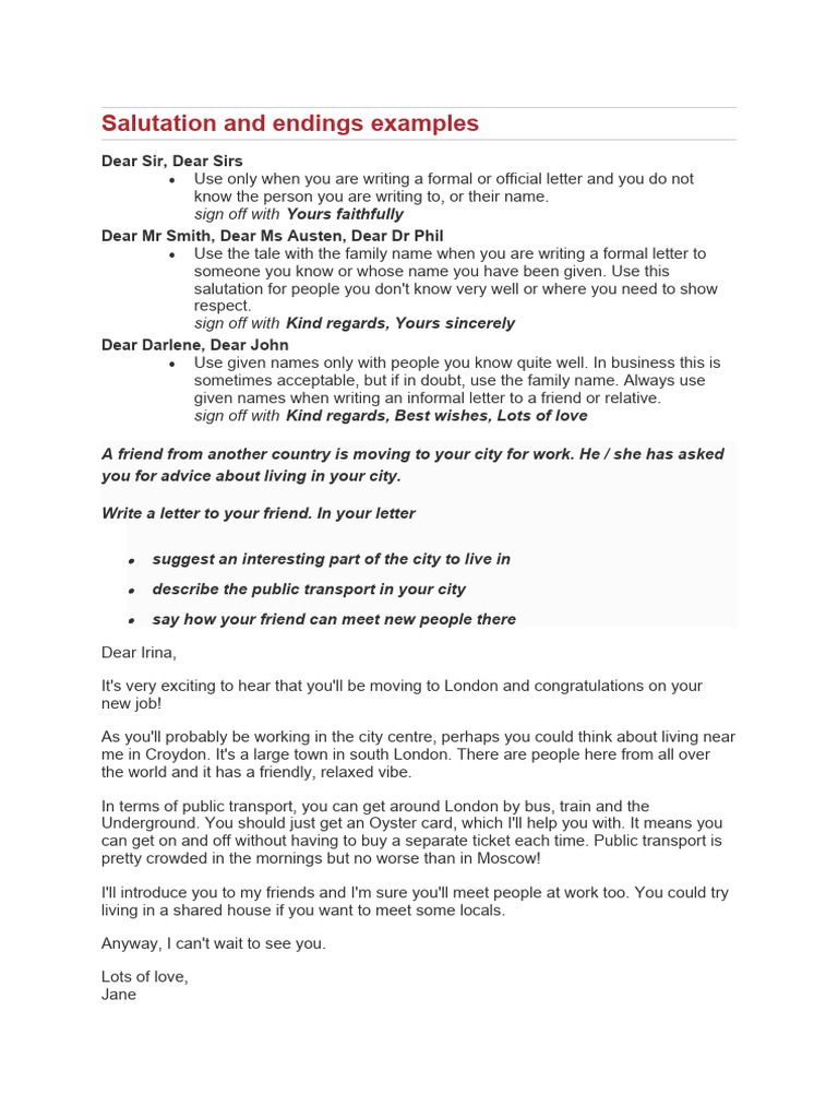 Salutation and Endings Examples | PDF | Online Shopping