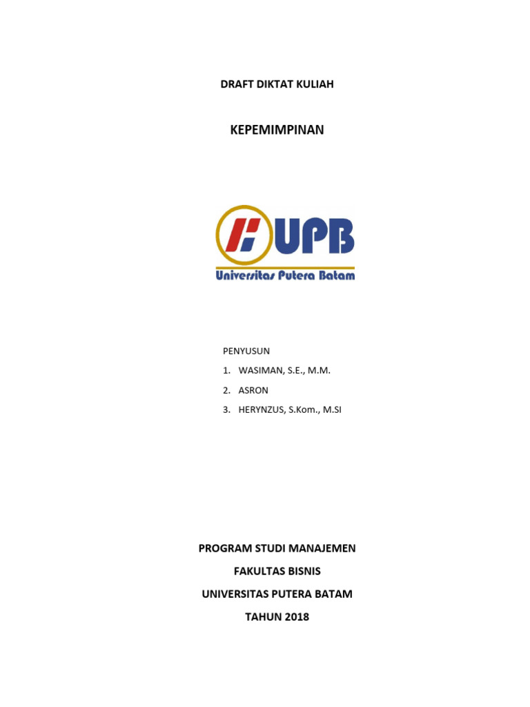 Draft Diktat Kepemimpinan Ref-1 | PDF
