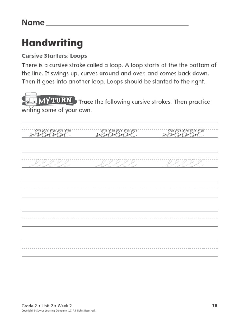 mV20 G2U2W2L3 Handwriting Practice Web | PDF
