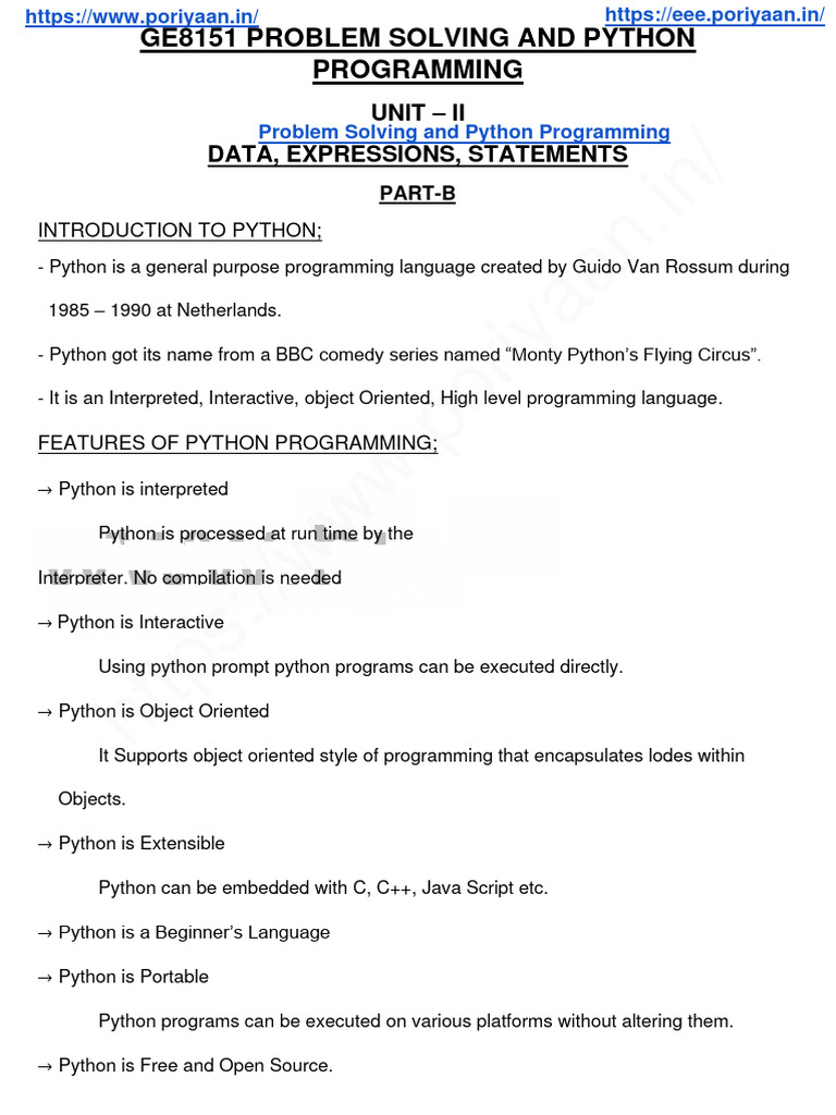 Unit Ii Part B | PDF | Parameter (Computer Programming) | Python ... Unit Ii Part B | PDF | Parameter (Computer Programming) | Python ...