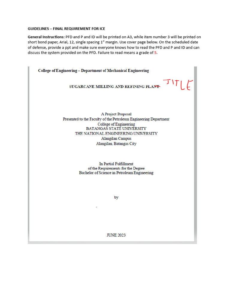 Guidelines Final Requirement 1 | PDF | Sugarcane | Sewage Treatment