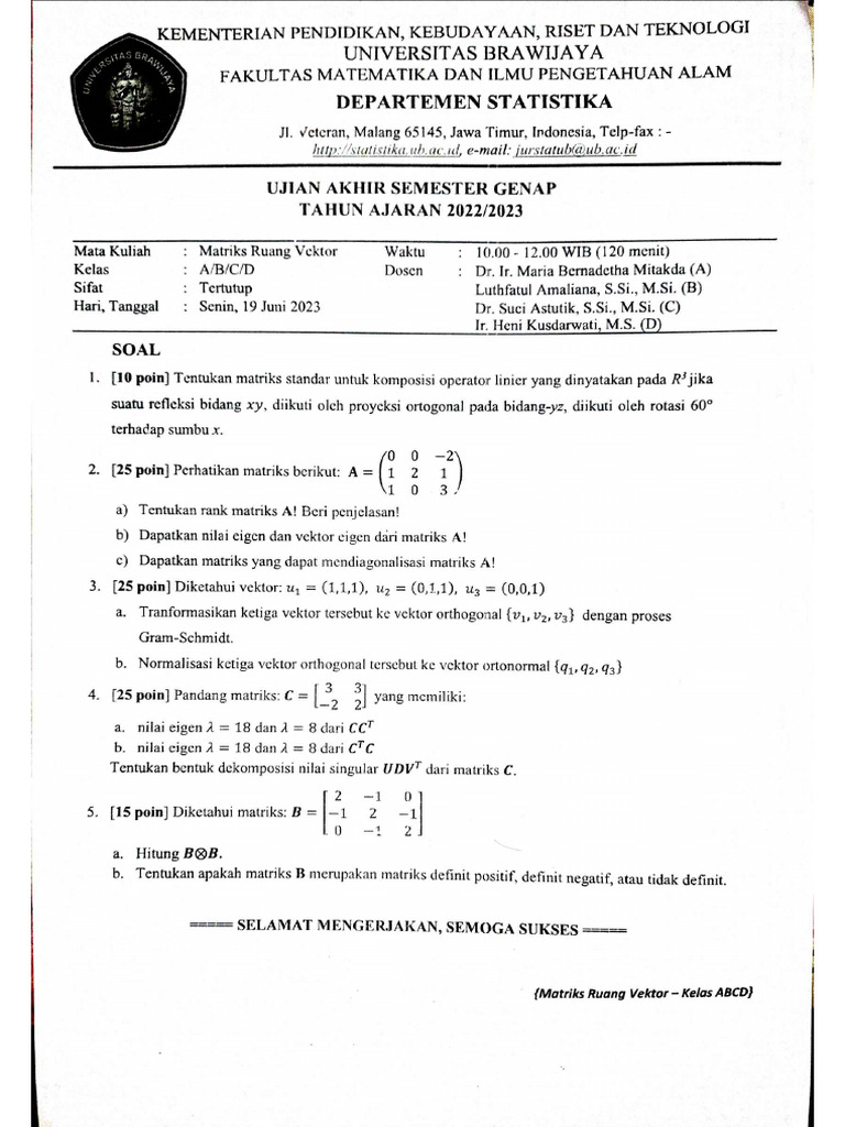 Uas MRV 2022-2023 | PDF