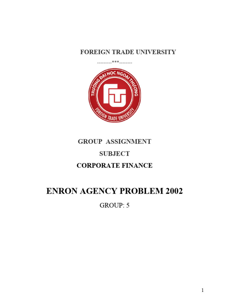 Group-5 Report TCH321E2.5 | PDF | Enron | Sarbanes–Oxley Act