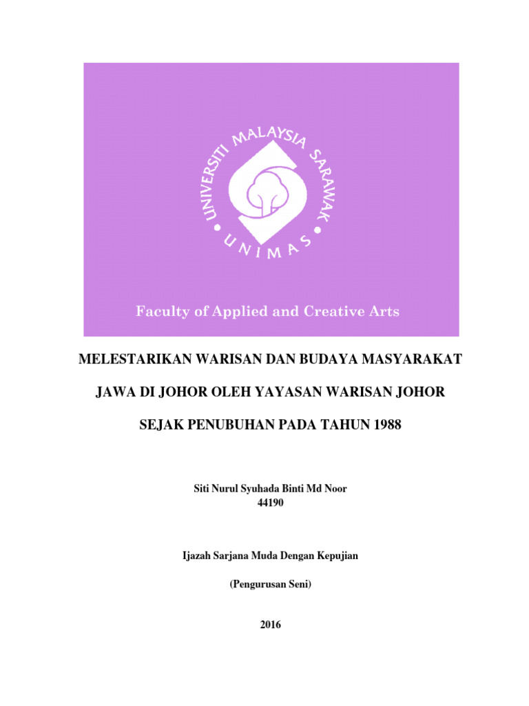 Melestarikan Warisan Dan Budaya Masyarakat Jawa Di Johor24pgs | PDF