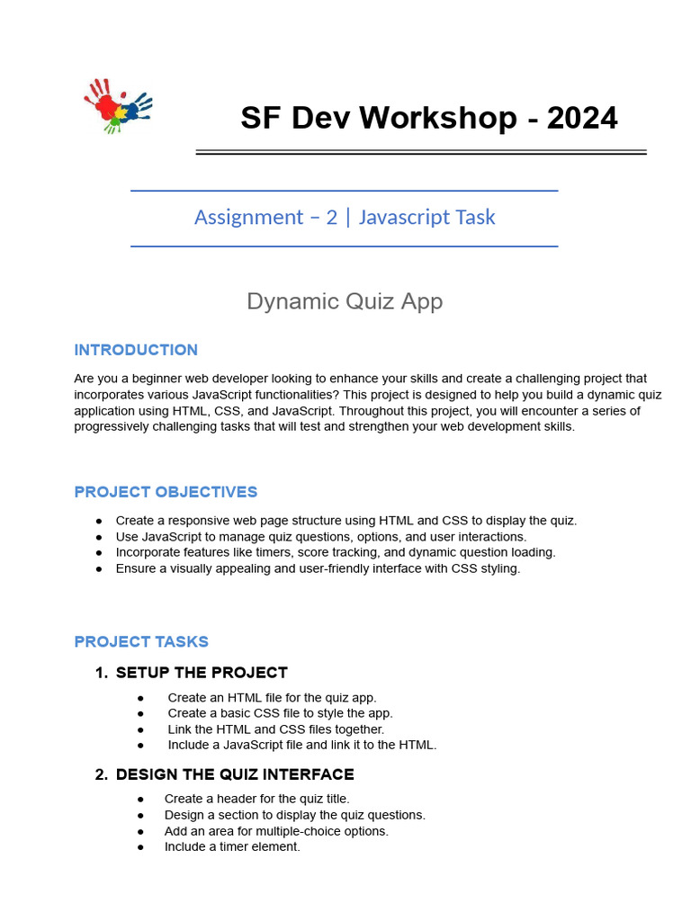 Assignment 2 - SF Dev Workshop | PDF | Java Script | World Wide Web