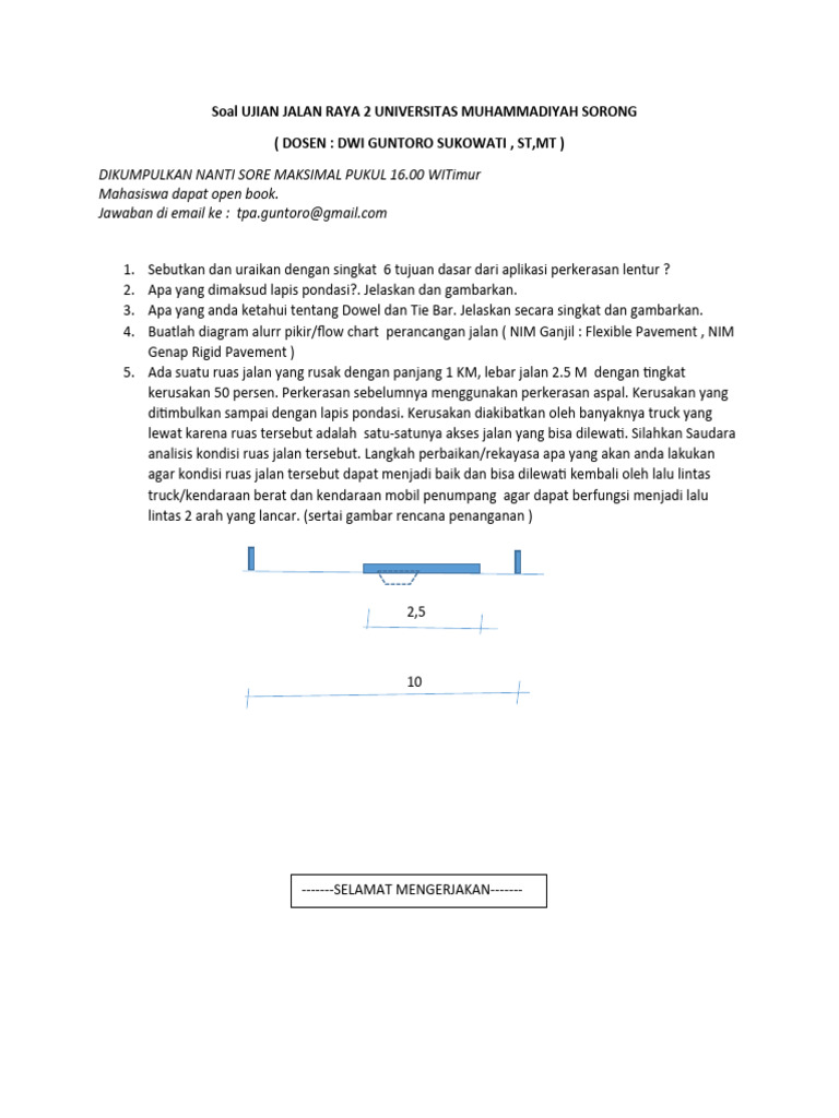 Ujian Perkerasan Jalan Raya | PDF | Griya & Taman | Teknologi & Rekayasa