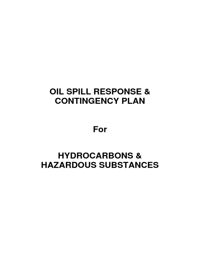 Oil-Spill Plan | PDF | Oil Spill | Waste