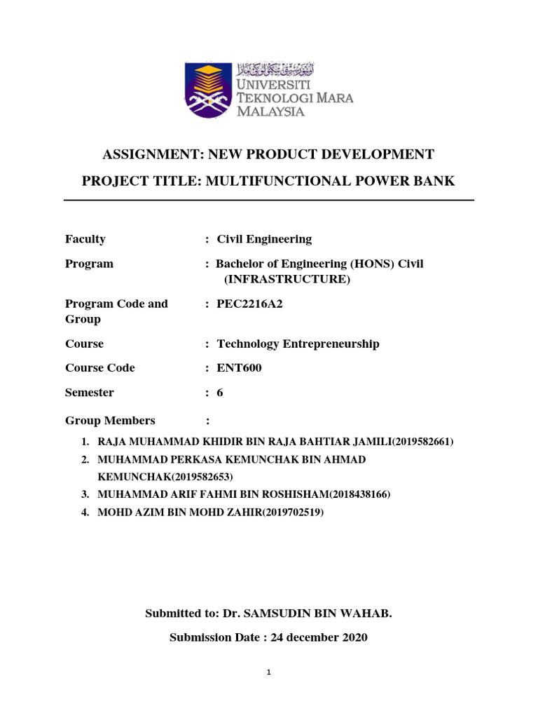 New Product Development - Report - Techanic SDN BHD | PDF | Product ...