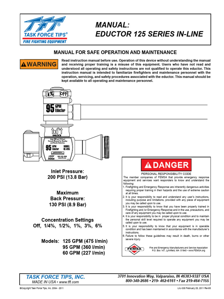 Eductor 125 Series In-Line | PDF | Soft Matter
