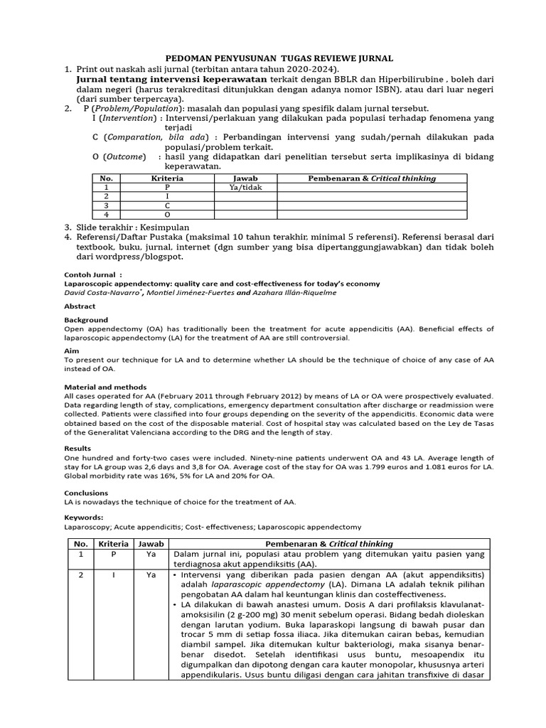 Contoh Pico Review Jurnal | PDF | Pengembangan Diri