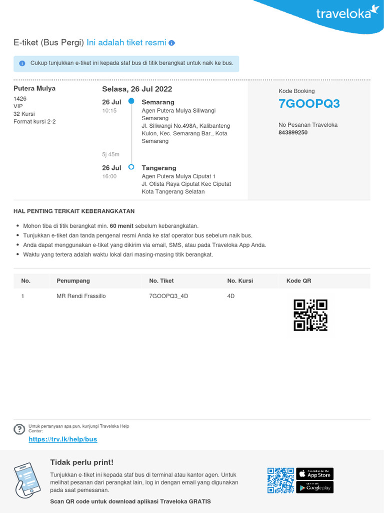 BUS AWAY E-Ticket-1 | PDF