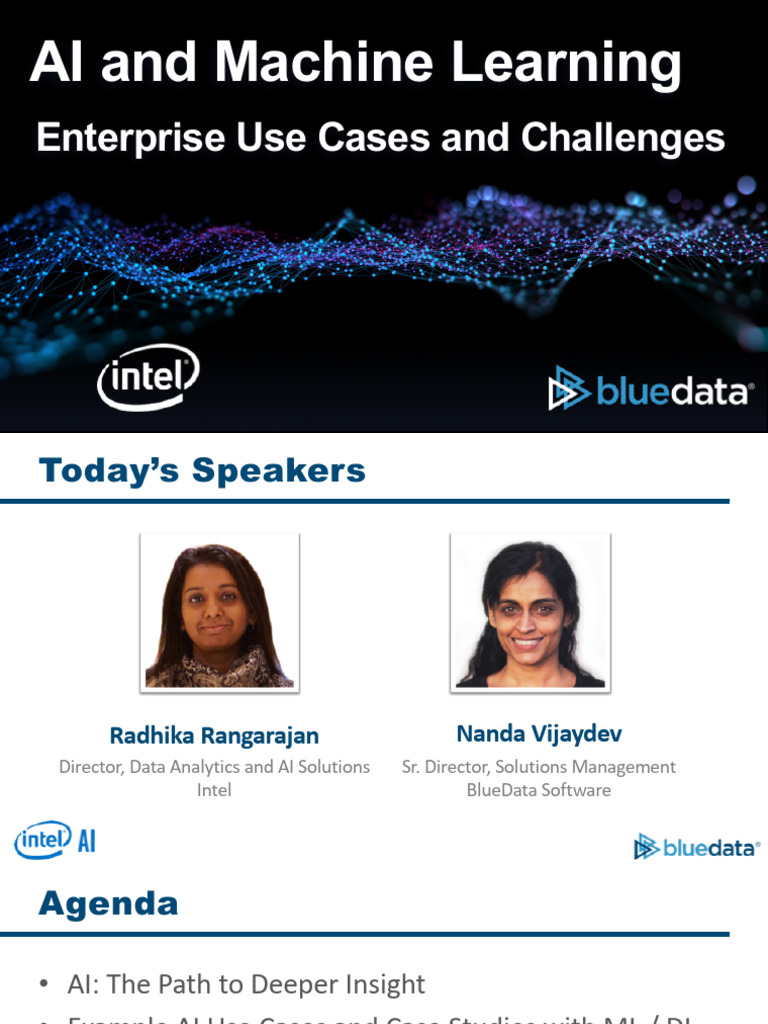 Intel Bluedata Ai ML Webinar 62818 Final - 435477 | PDF | Cloud Computing | Apache Spark