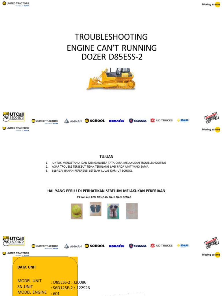 Troubleshooting Engine Dozer D85ESS-2 | PDF | Griya & Taman