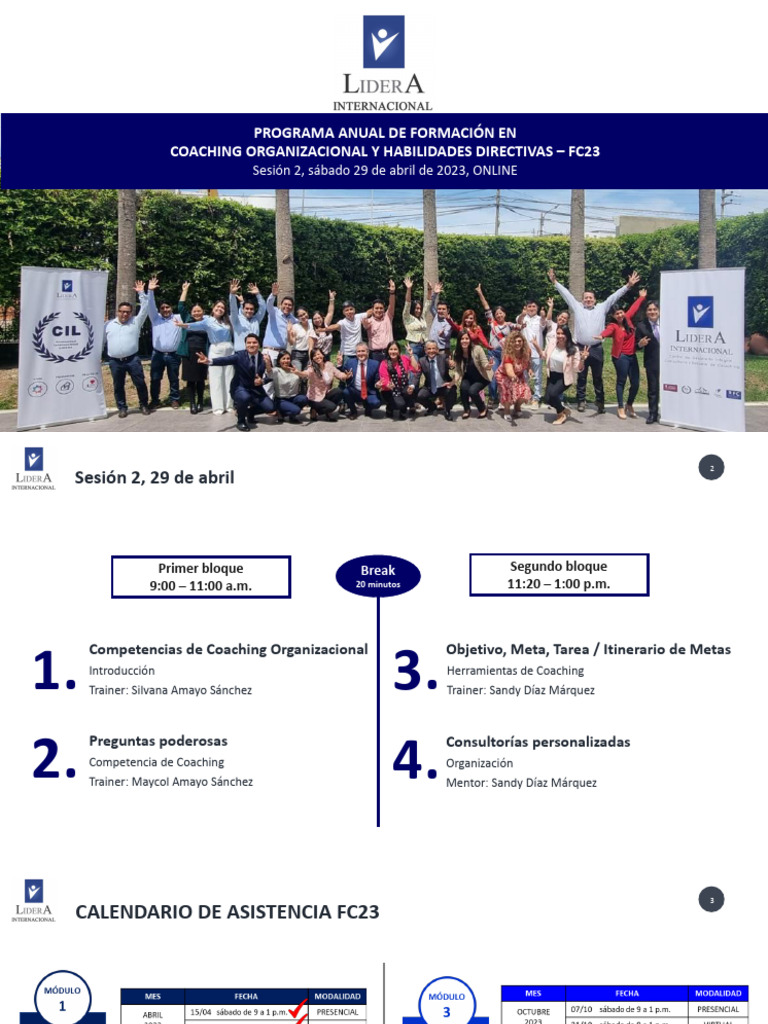 Ses 2 Competencias, Preguntas Poderosas, Objetivo, Meta, Tarea ...