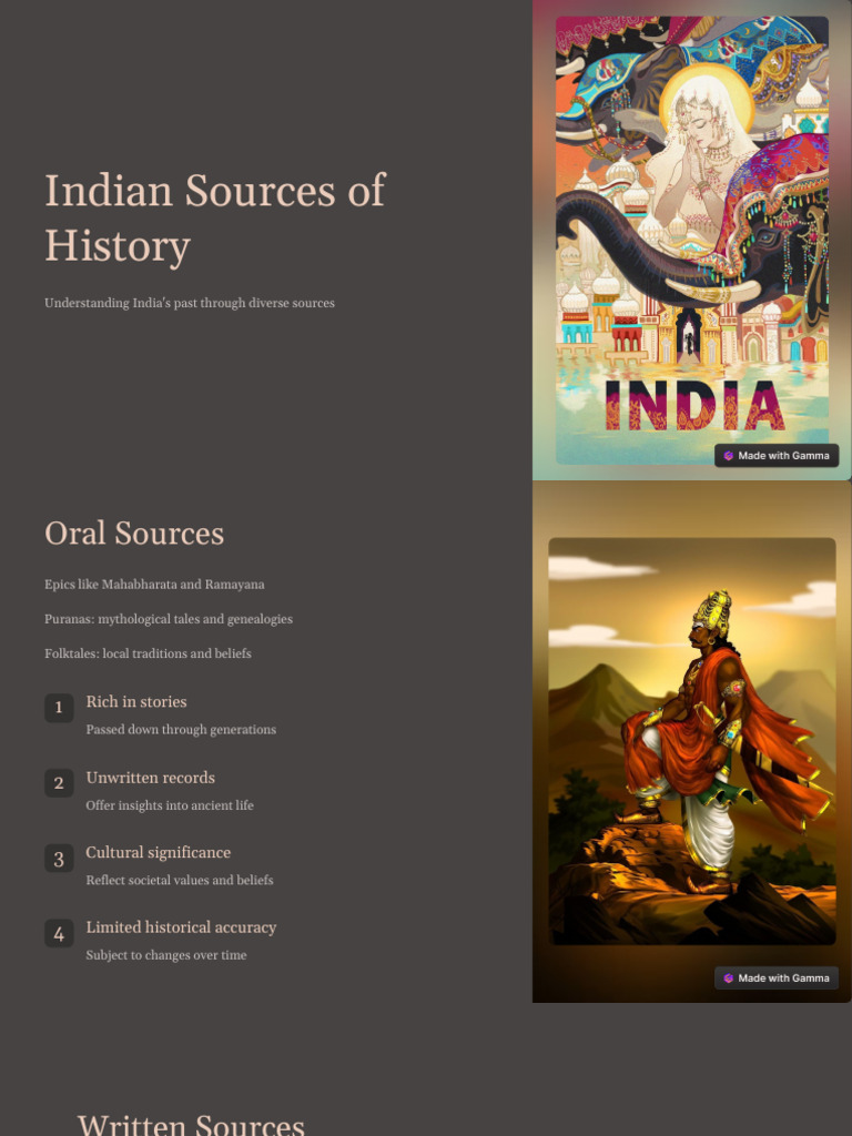 Indian Sources of History | PDF | Hindu Texts