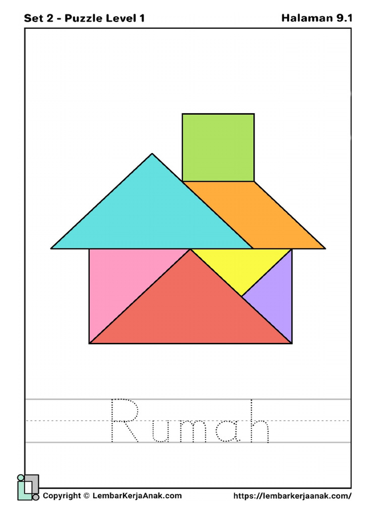 Tangram - Set Puzzle - Rumah | PDF