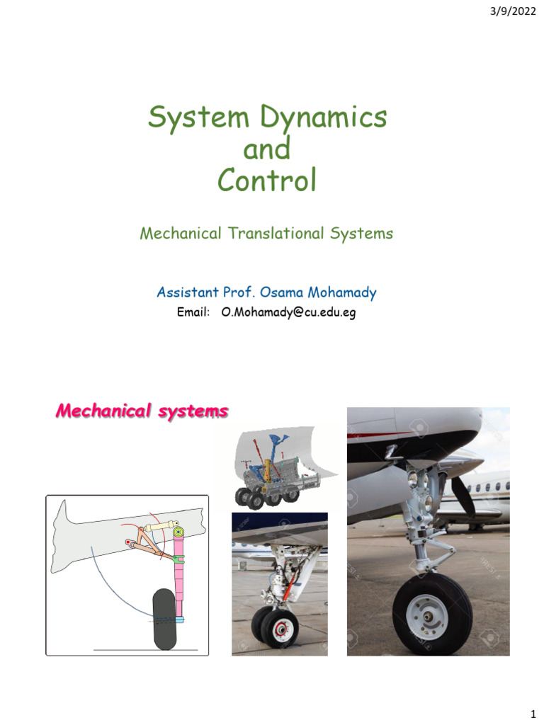 Mechanical Translational Systems | PDF | Force | Friction