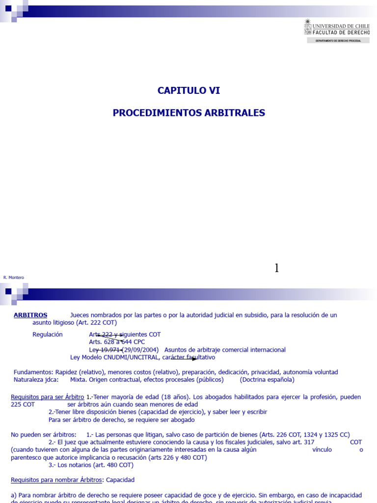 Capitulo_VI._Procedimientos_arbitrales.ppt | PDF | Sentencia (ley) | Arbitraje