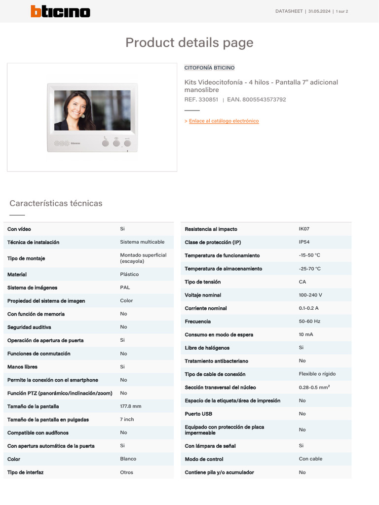 ProductSheet | PDF | Ingenieria Eléctrica | Electrónica