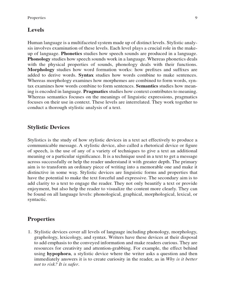 Stylistic Devices | PDF | Semantics | Word