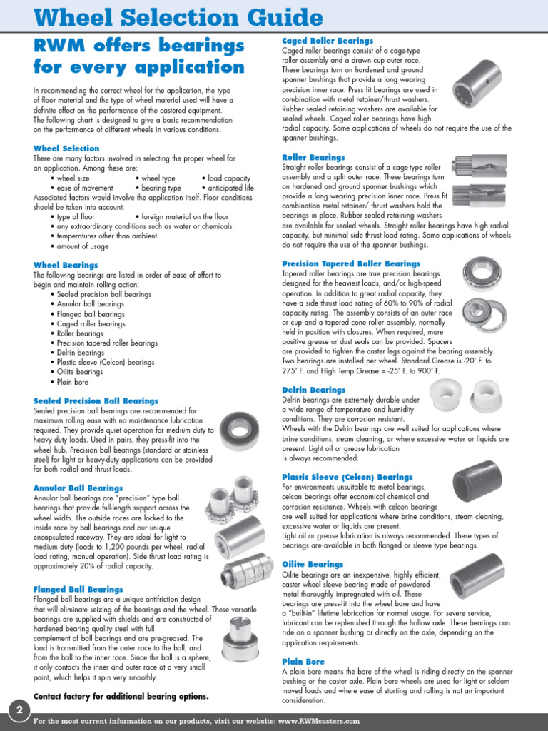 RWM001 250713124716 Wheel-Selection-Guide | PDF | Bearing (Mechanical ...