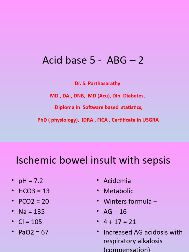 Acid Base ABG 5 | PDF | Intensive Care Medicine | Medical Emergencies