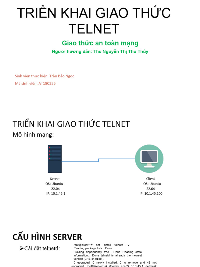Bài 04. Triển Khai Giao Thức Telnet | PDF