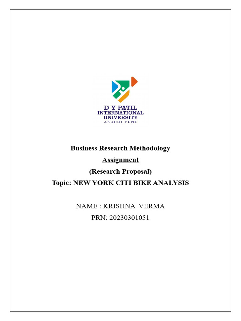 Business Research Methodology ASSIGNMENT | PDF | Statistics | Transport