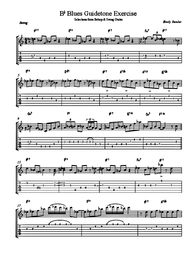 BB Blues Guide Tones | PDF