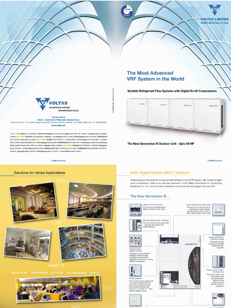 Voltas Digital Scroll VRF | PDF