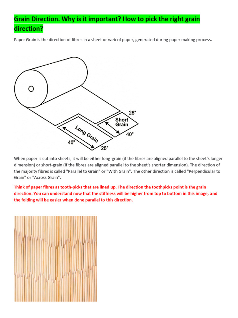 Grain Direction On Card Board | PDF | Paper | Bookbinding