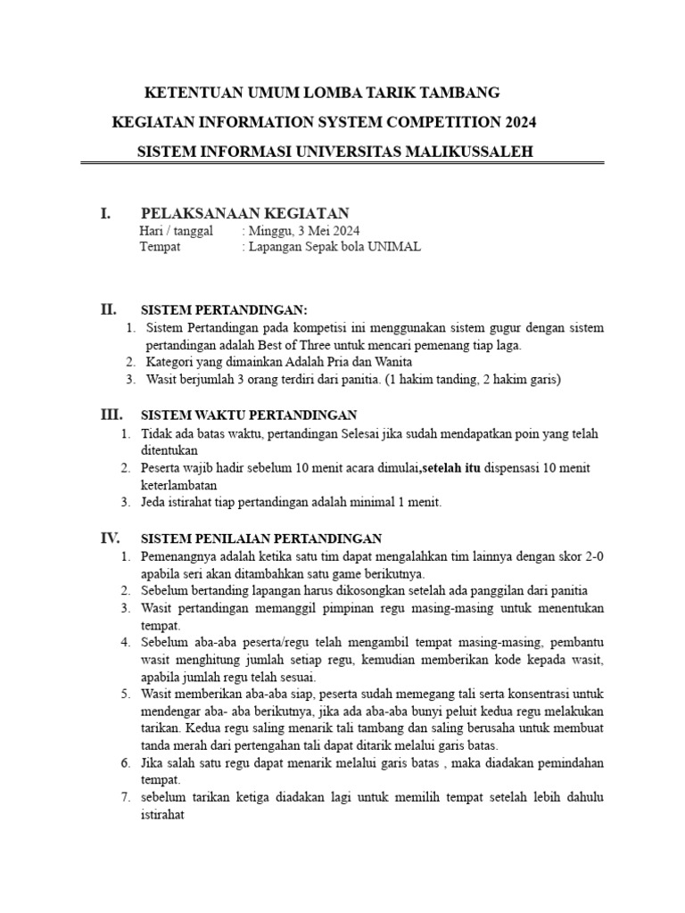 Juknis Tarik Tambanggg | PDF