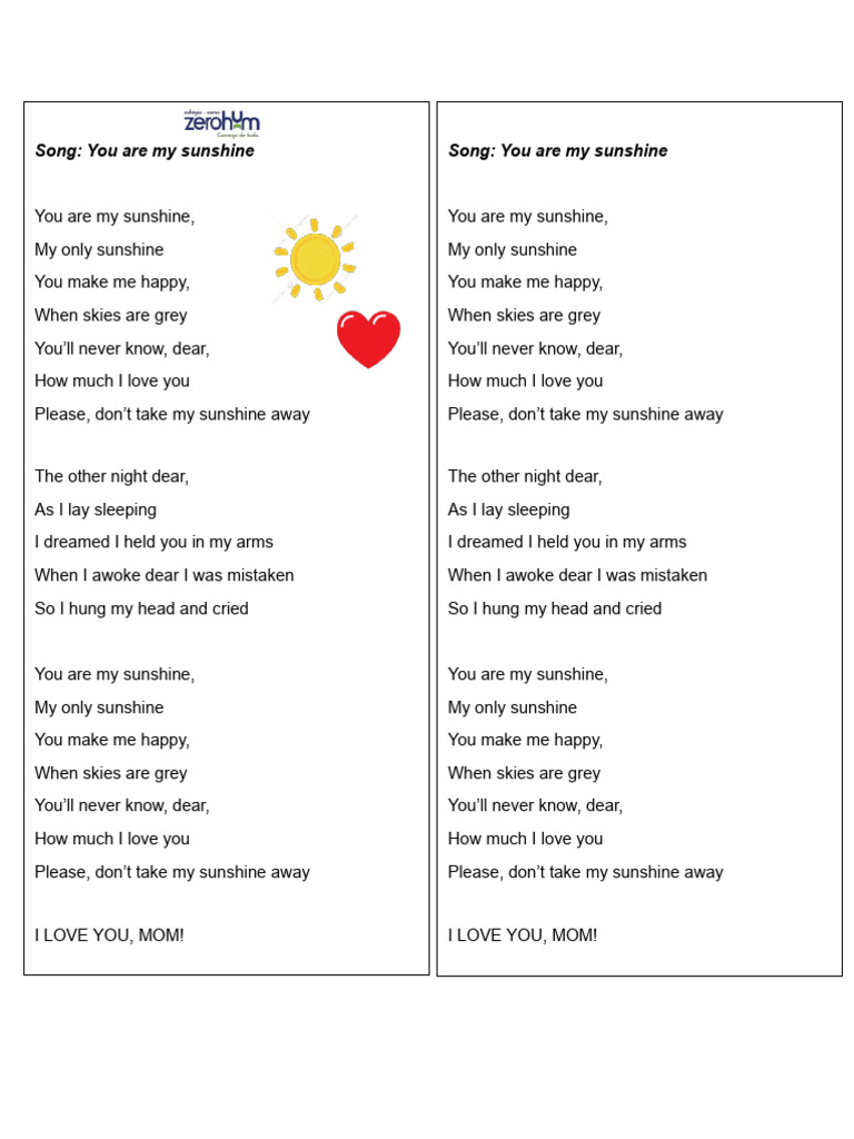 You're My Sunshine | PDF
