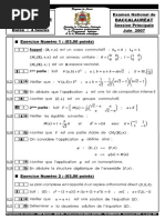Contrôle Mathématiques 2 Bac SM A/B | PDF