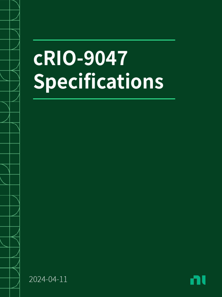 Crio 9047 - Specifications - 2024 04 11 15 41 49 | PDF | Computer ...
