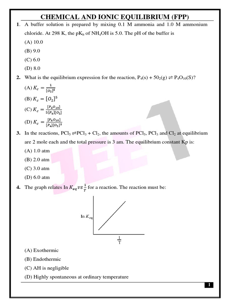 Chemical and Ionic Equilibrium (FPP) | PDF | Chemical Equilibrium | Ph