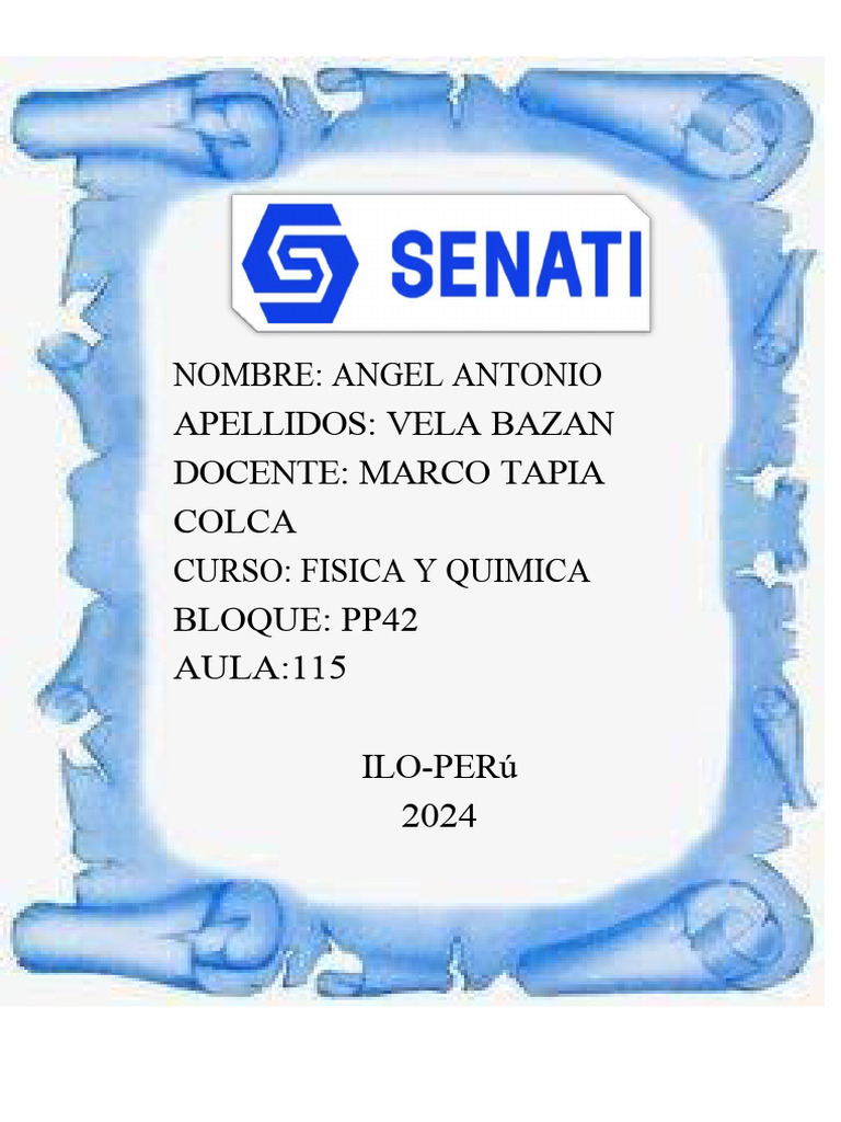 Entregable N°1 Fisica y Quimica | PDF