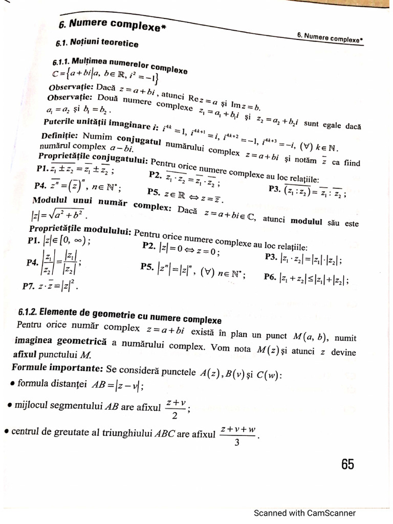 Clasa 10 Numere Complexe | PDF