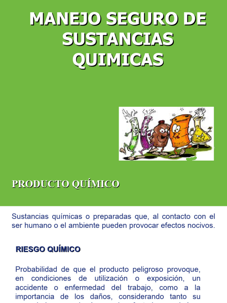 Manejo Seguro de Sustancias Químicas | PDF