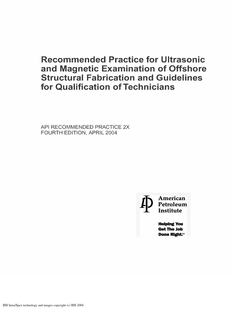 Api RP 2X | PDF