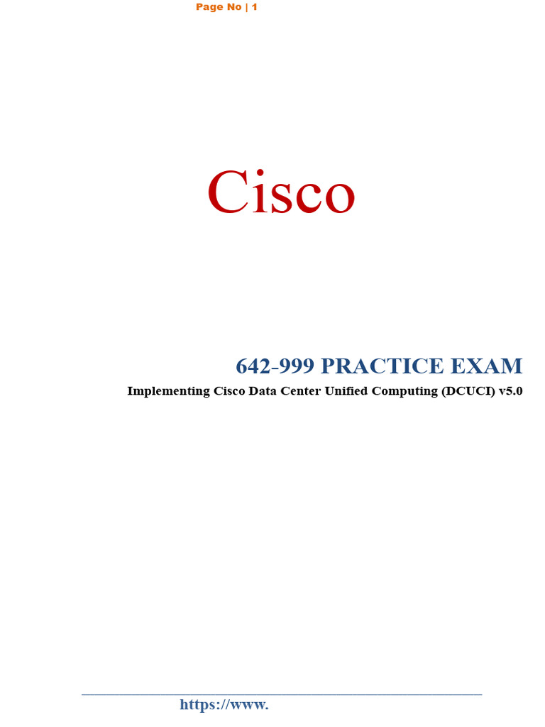 Cisco: 642-999 PRACTICE EXAM | PDF | Network Switch | Network Interface Controller
