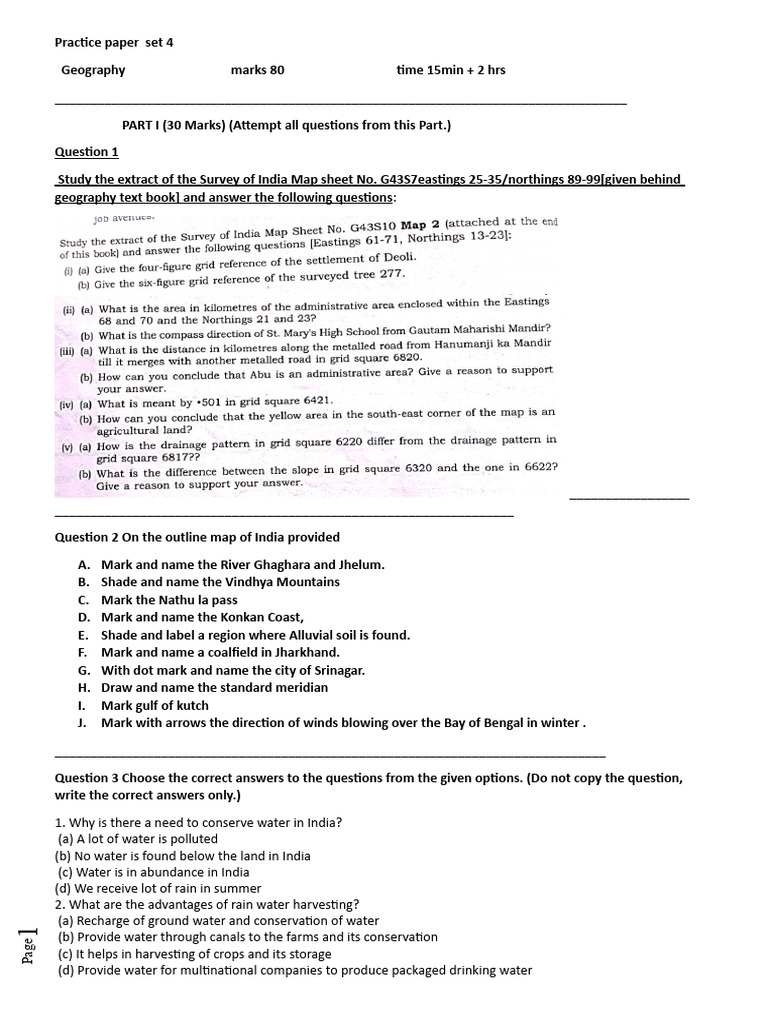 Prac Paper 4 | PDF | Monsoon