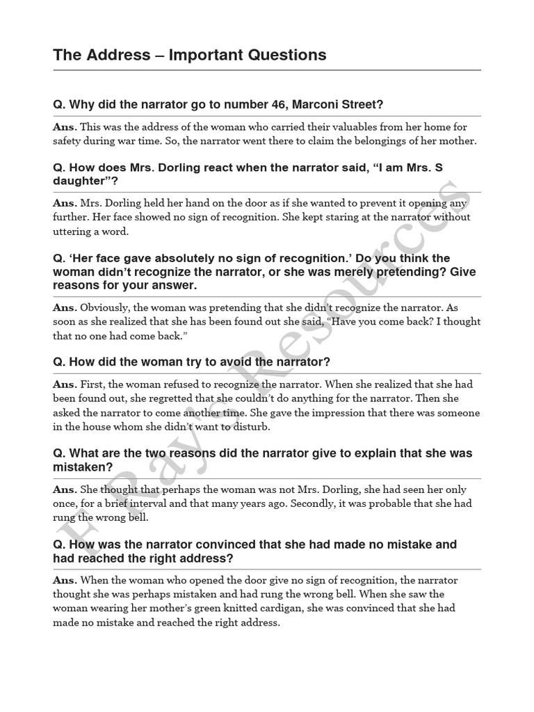 Class 11 Chapter 2 English Snapshots Important Questions | PDF ...